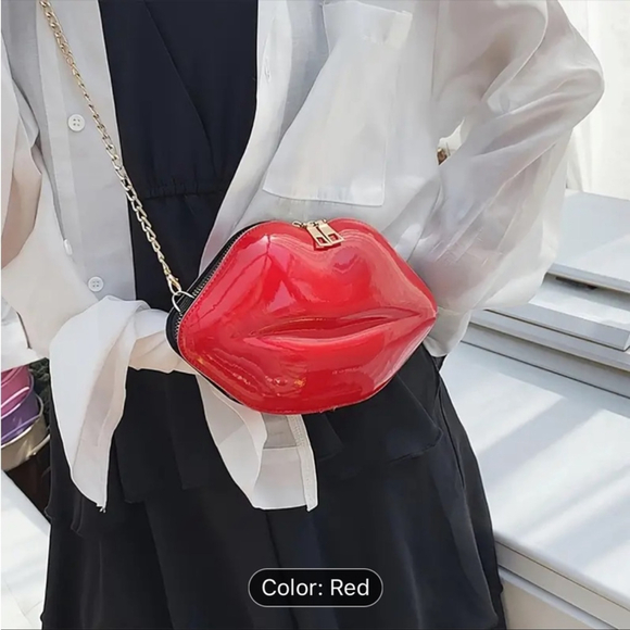 Bags | New Red Lips Purse | Poshmark